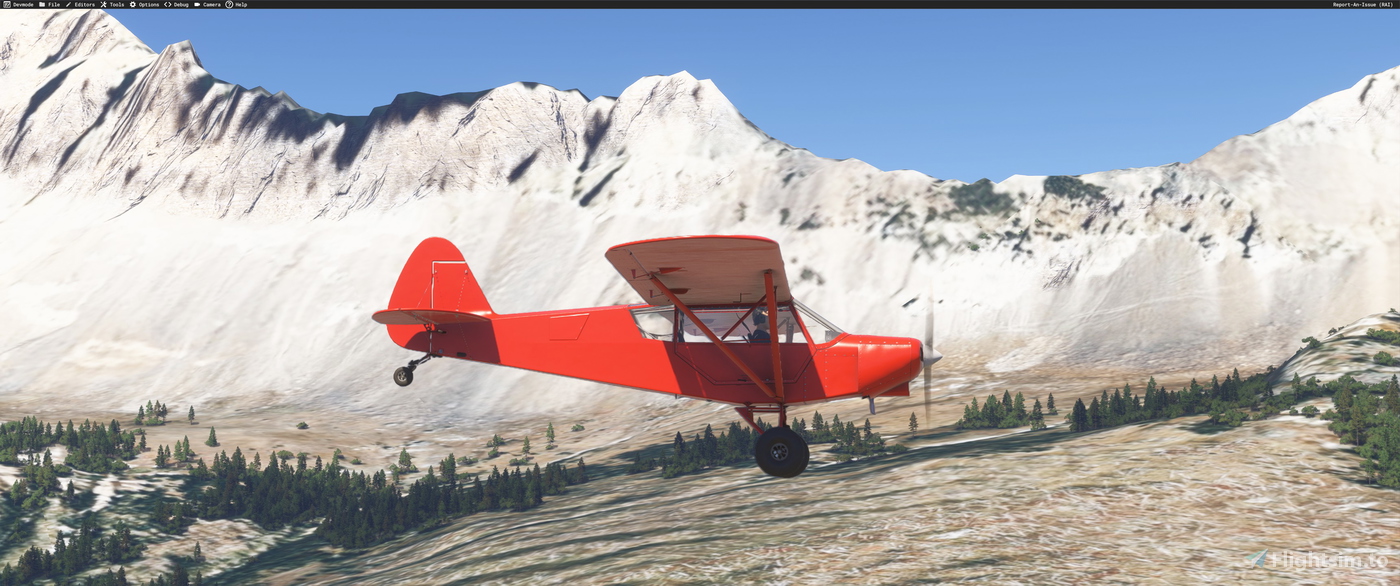 Livery Asobo Savage Cub - plain red for Microsoft Flight Simulator | MSFS