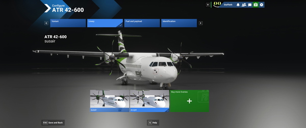 Livery ATR42-600 - SusAir ( FS2020 / MSFS2024 ) for Microsoft Flight ...