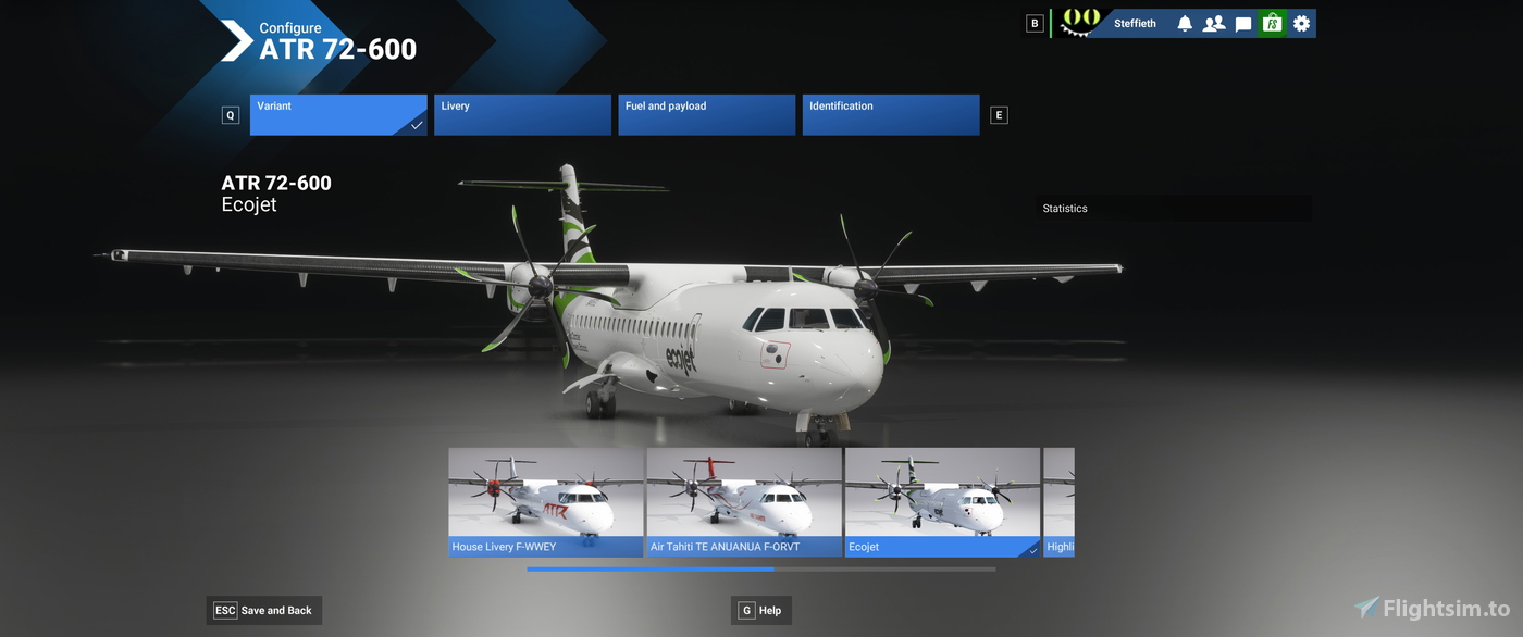 Livery ATR72-600 Ecojet ( FS2020 / MSFS2024 ) for Microsoft Flight ...