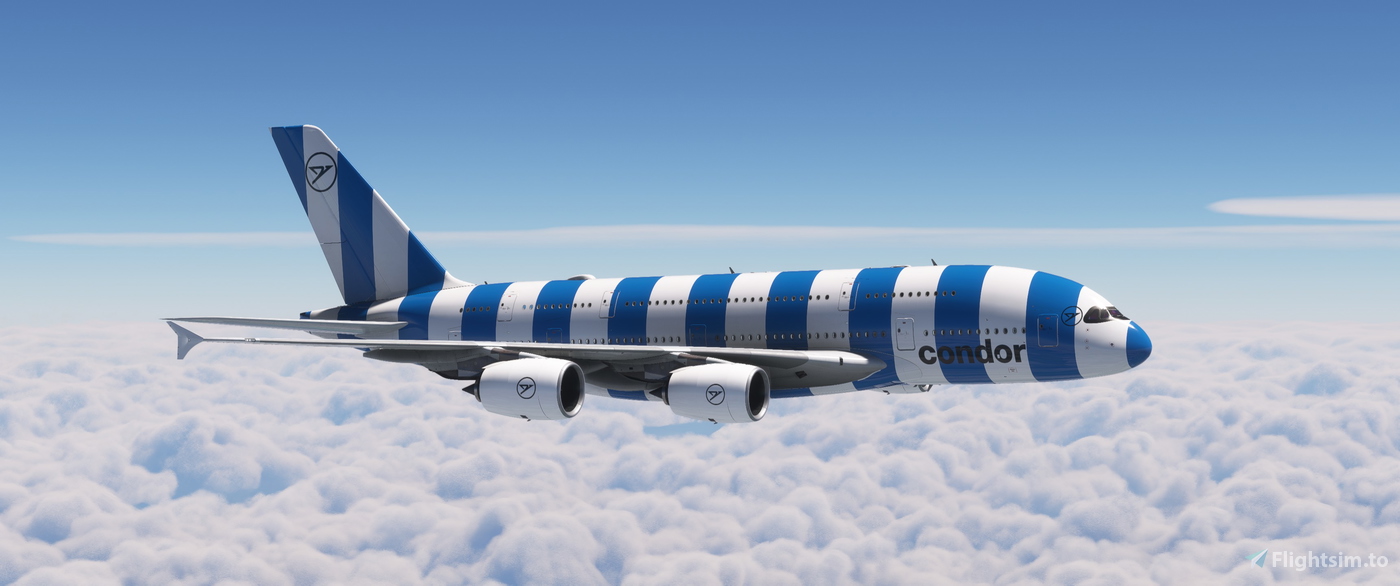 Livery FlyByWire A380 - Condor (fictional, 4K, 5 Colors) for Microsoft ...