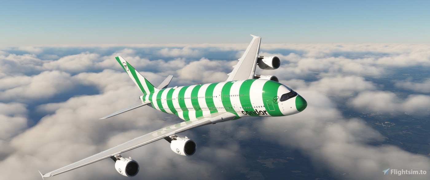 Livery FlyByWire A380 - Condor (fictional, 4K, 5 Colors) for Microsoft ...