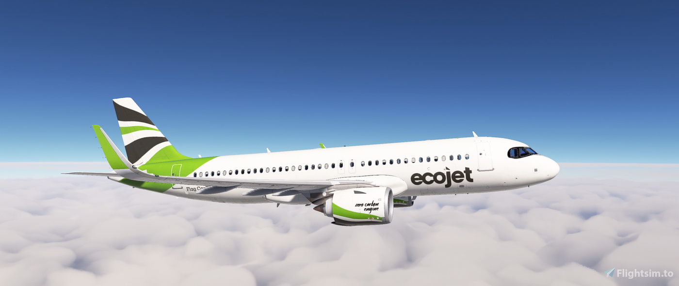 Livery iniBuilds A320 Neo - Ecojet (Fictional) für Microsoft Flight Simulator | MSFS