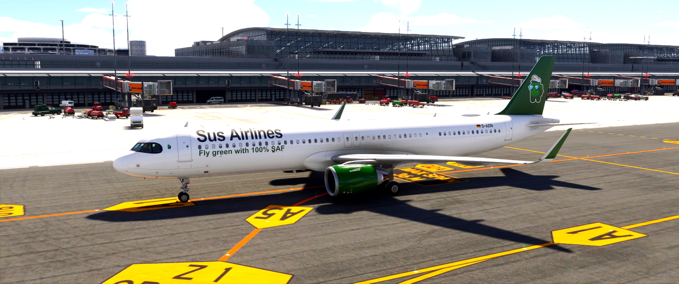 Livery IniBuilds A321 LR - SusAir for Microsoft Flight Simulator | Feed