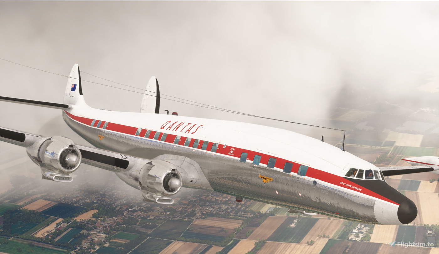 Lockheed L-1049G Super Constellation Qantas VH-EAB for Microsoft Flight ...