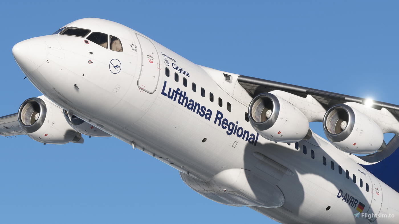 Lufthansa Cityline [D-AVRR] Avro RJ85 Justflight for Microsoft Flight ...