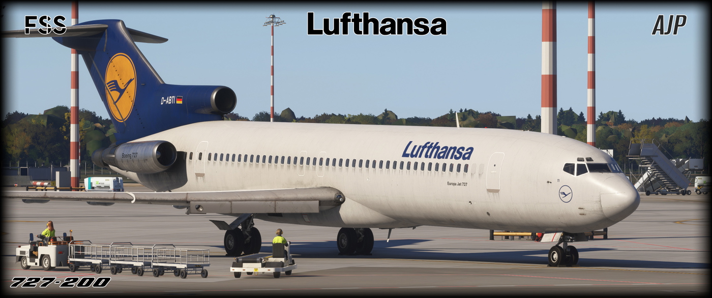 Lufthansa - Grey - D-ABTI - Boeing 727-200 のために Microsoft Flight ...