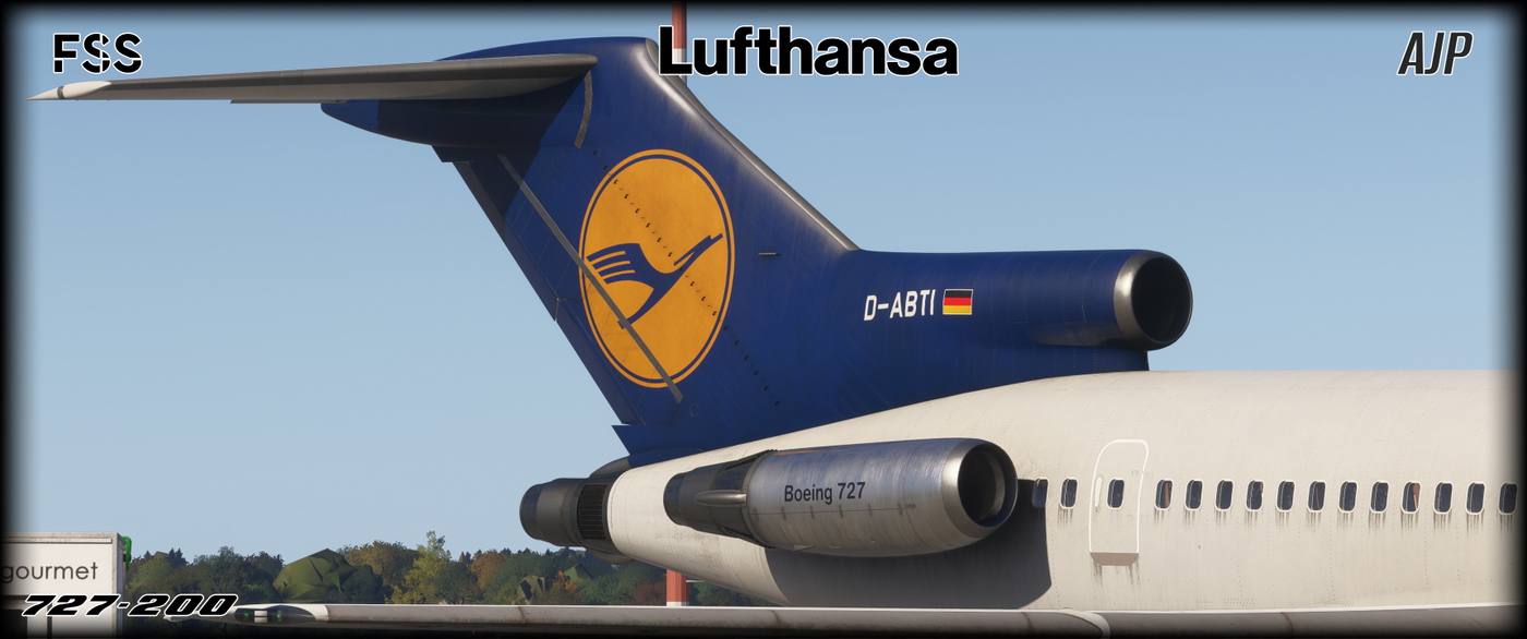Lufthansa - Grey - D-ABTI - Boeing 727-200 のために Microsoft Flight ...