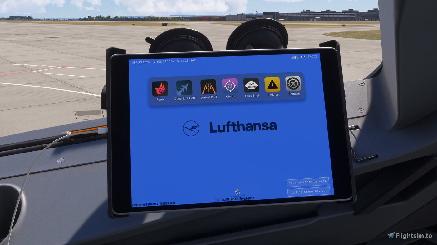 Lufthansa - LH/DLH - EFB background pour Microsoft Flight Simulator | MSFS