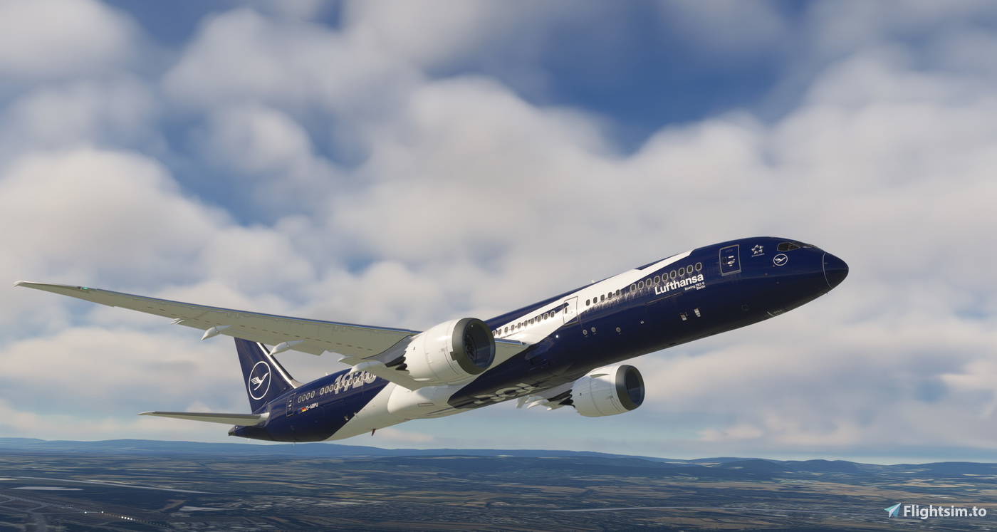 Lufthansa 100 Years Livery (D-ABPU) B787-9 4k para Microsoft Flight ...