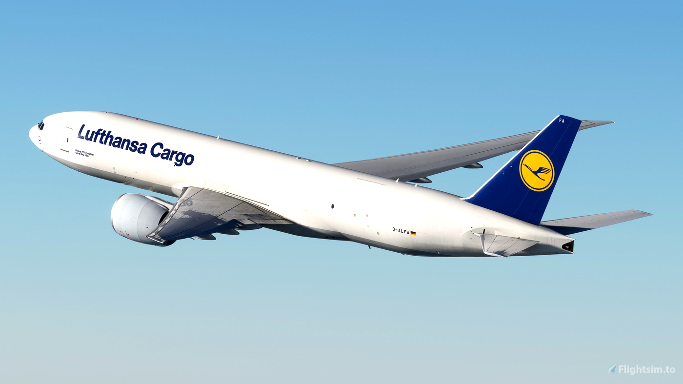 Lufthansa Cargo [D-ALFA] PMDG B777F のために Microsoft Flight Simulator | Feed