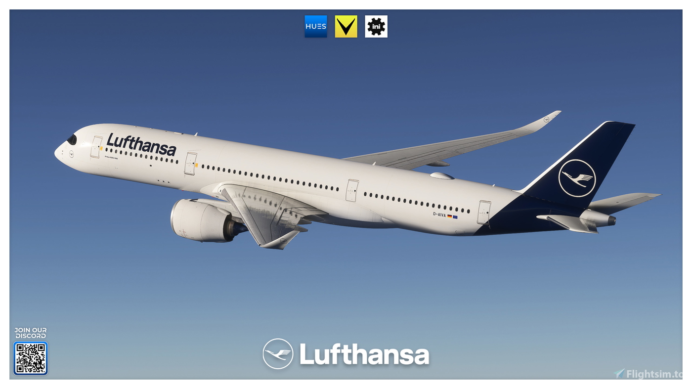 Lufthansa Pack w/ 3D Cabin | A350-900 inibuilds [4K/8K] para Microsoft Flight Simulator | MSFS