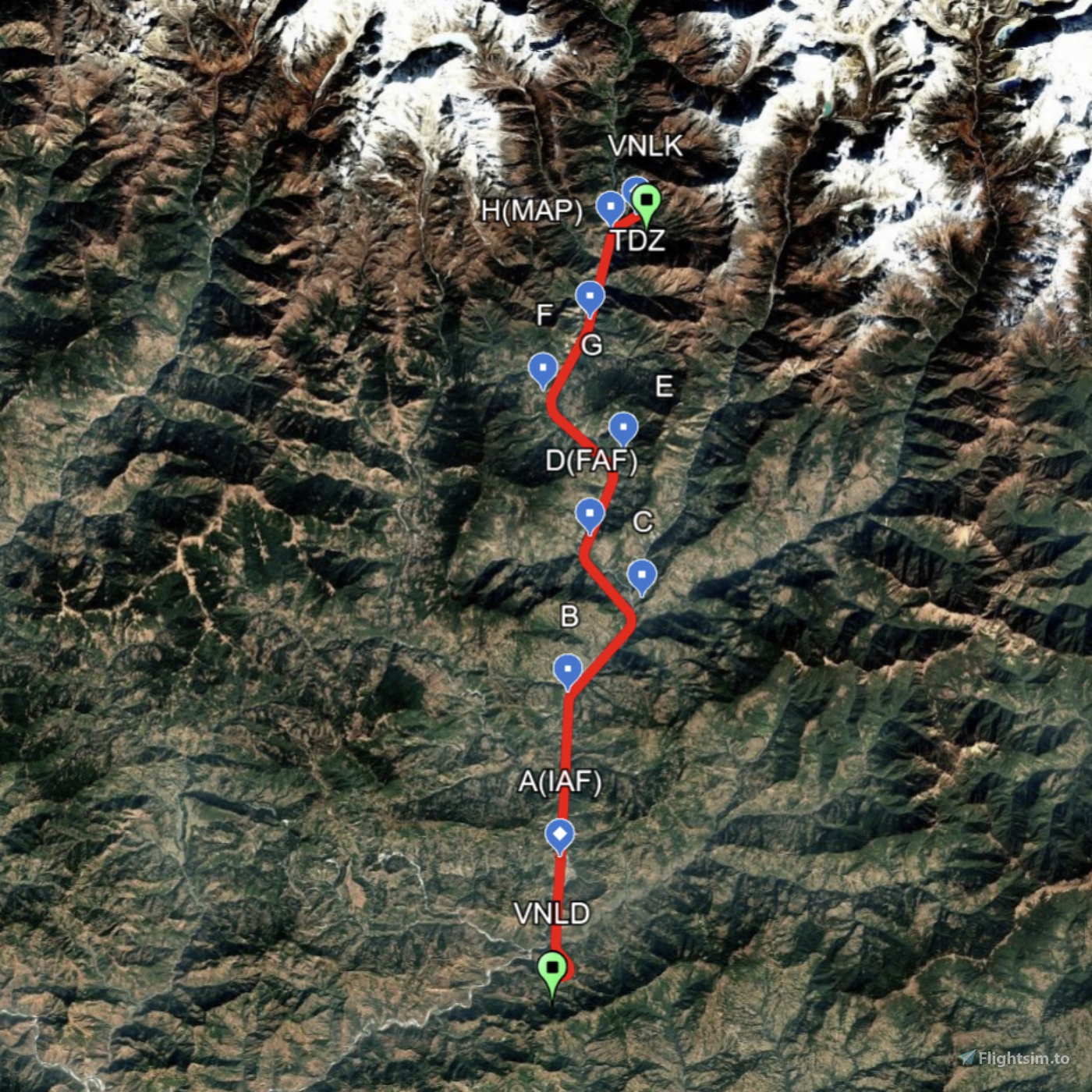 Lukla/Tenzing-Hillary (VNLK) HI-LO RNAV approach including plate and ...