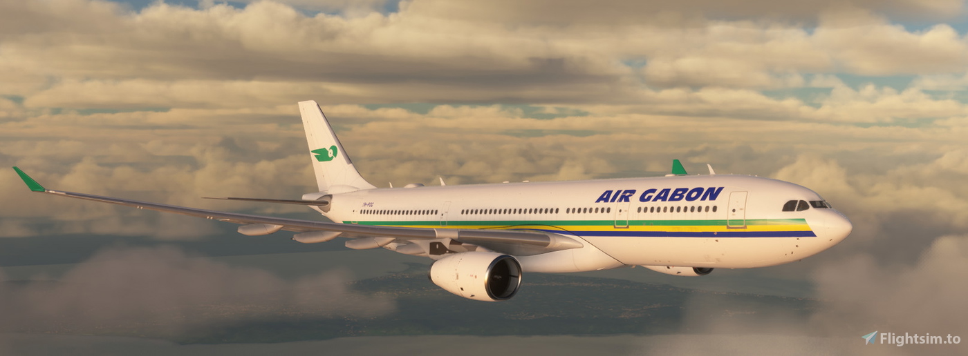 Lvfr-A330-200RR AirGabon TR-POG для Microsoft Flight Simulator | MSFS