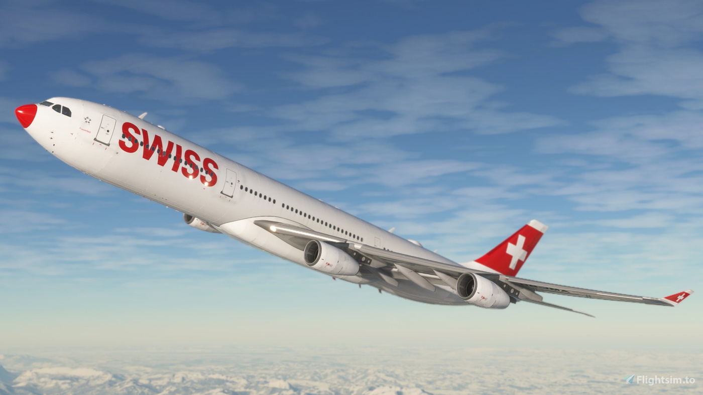 LVFR A340-300 SWISS LXmas 2023 HB-JMA for Microsoft Flight Simulator | MSFS