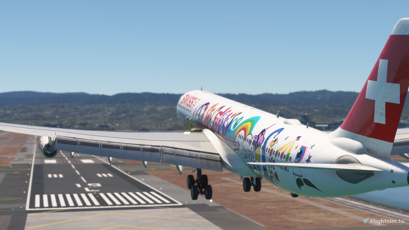 LVFR A340-300 SWISS San Francisco Livery for Microsoft Flight Simulator ...