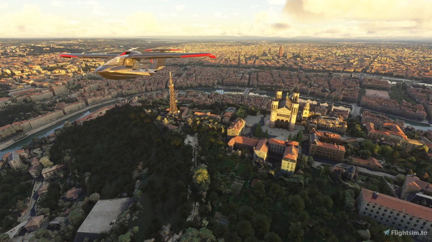 Lyon City Enhanced - FS 2024 compatibility edition pour Microsoft Flight Simulator | MSFS