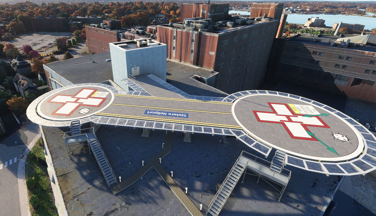 Maine Medical Center Heliport (Sisters Heliport) for Microsoft Flight ...