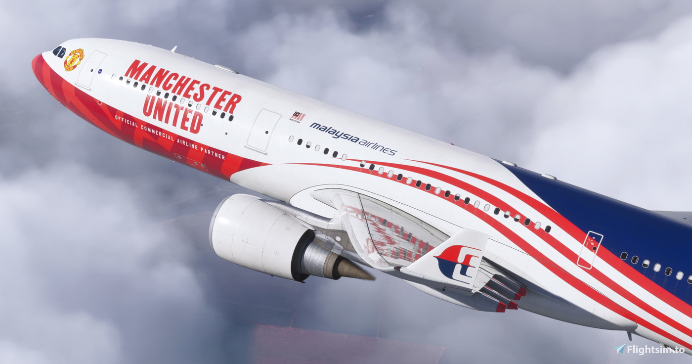 Malaysia Airlines 'MANCHESTER UNITED' 9M-MTL special livery | iniBuilds ...