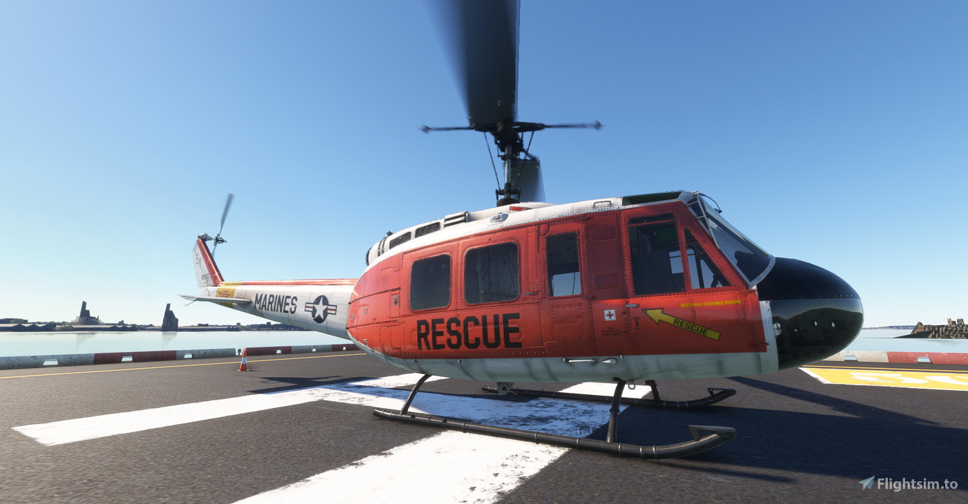 MARINES RESCUE 158557 - Taog Hangar Huey UH-1H for Microsoft Flight ...