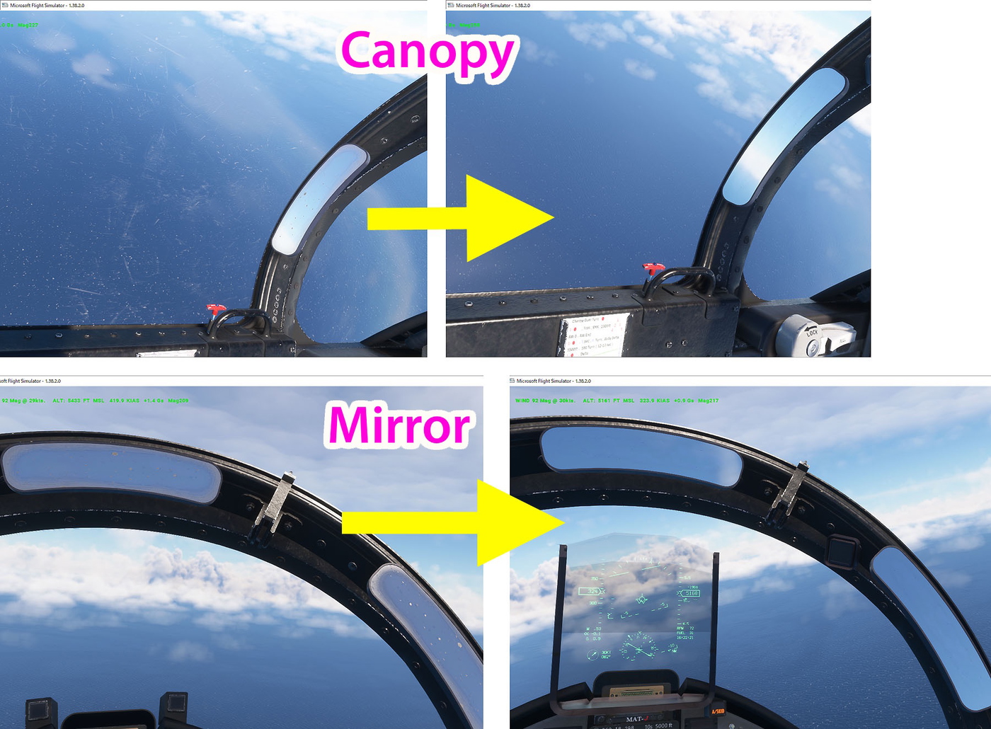 MB-339 Brand new canopy and Rear view mirror Indiafoxtecho MB339 für ...