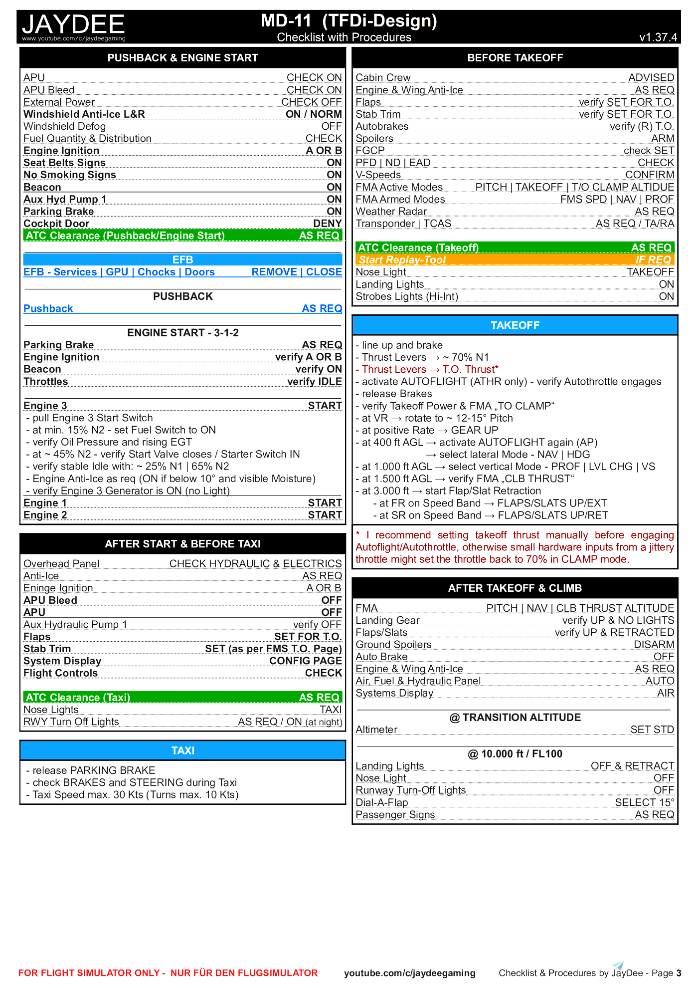 Threads - MD-11 - TFDi - Checklist & Procedures for Microsoft Flight ...