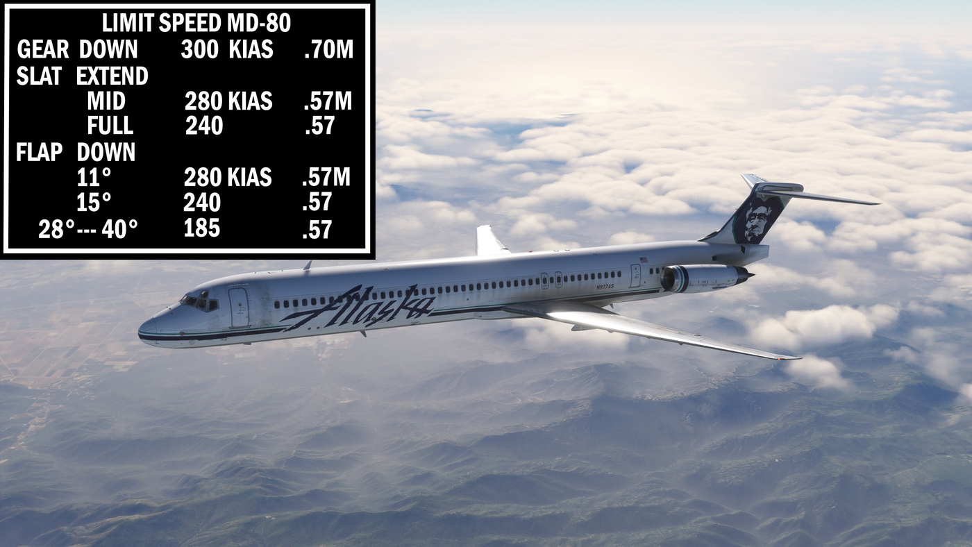 MD80/82/83/88 Limit Speed Placard Reference for Microsoft Flight ...
