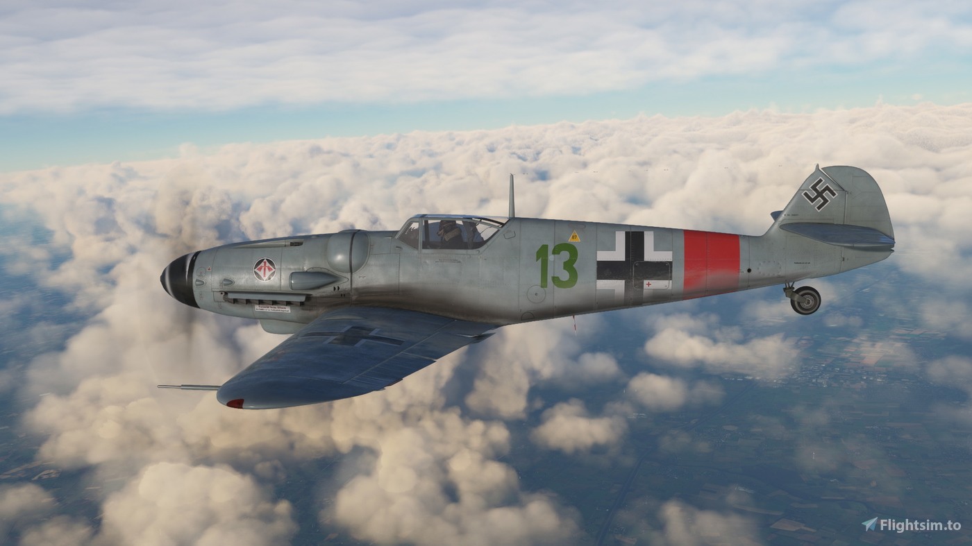 Messerschmitt Bf 109G-6/AS W.Nr. 20601 "Grüne 13" Stab./ JG1 for ...