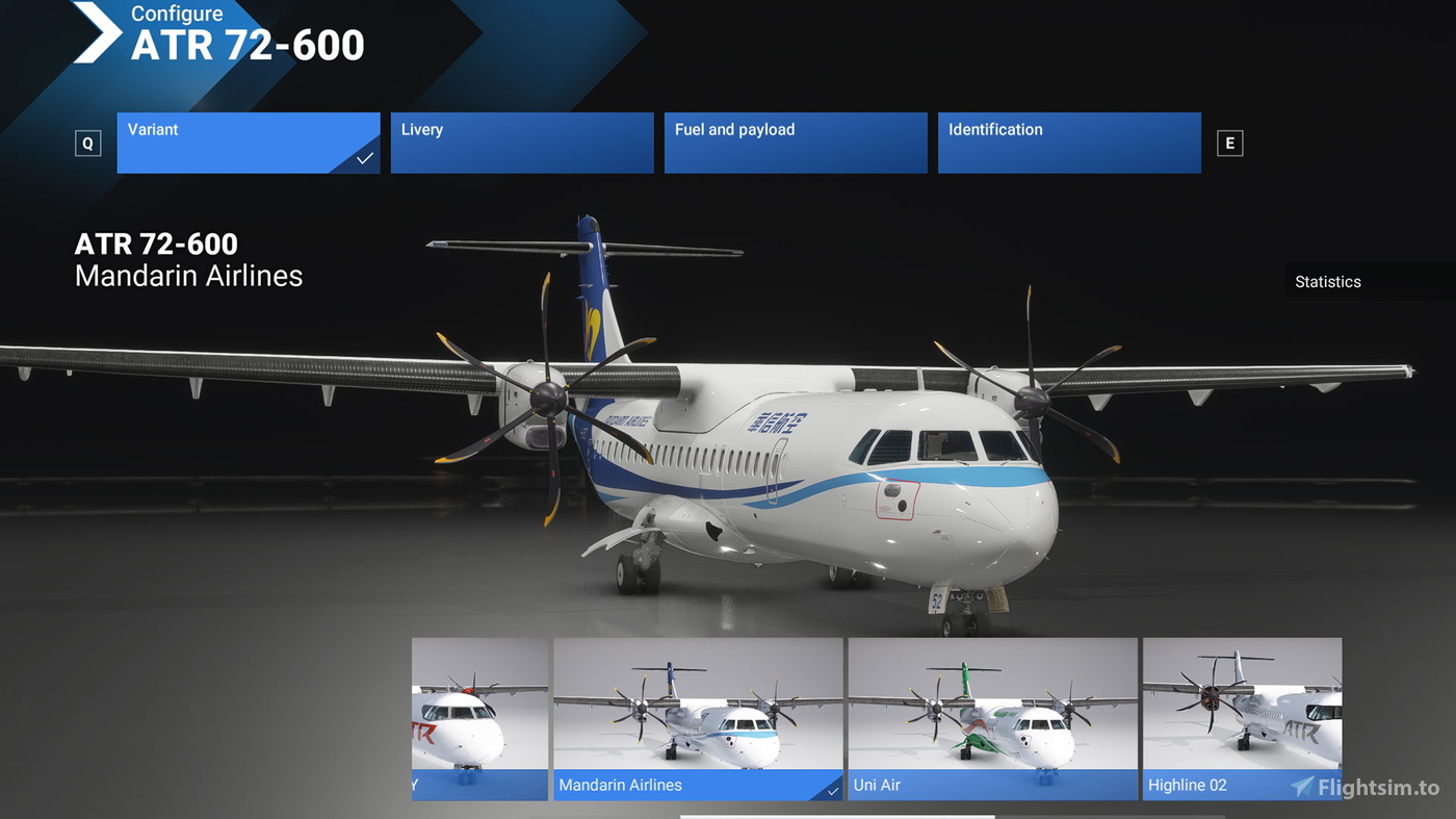 Microsoft ATR 72-600 Mandarin Airlines 对于 Microsoft Flight Simulator | MSFS