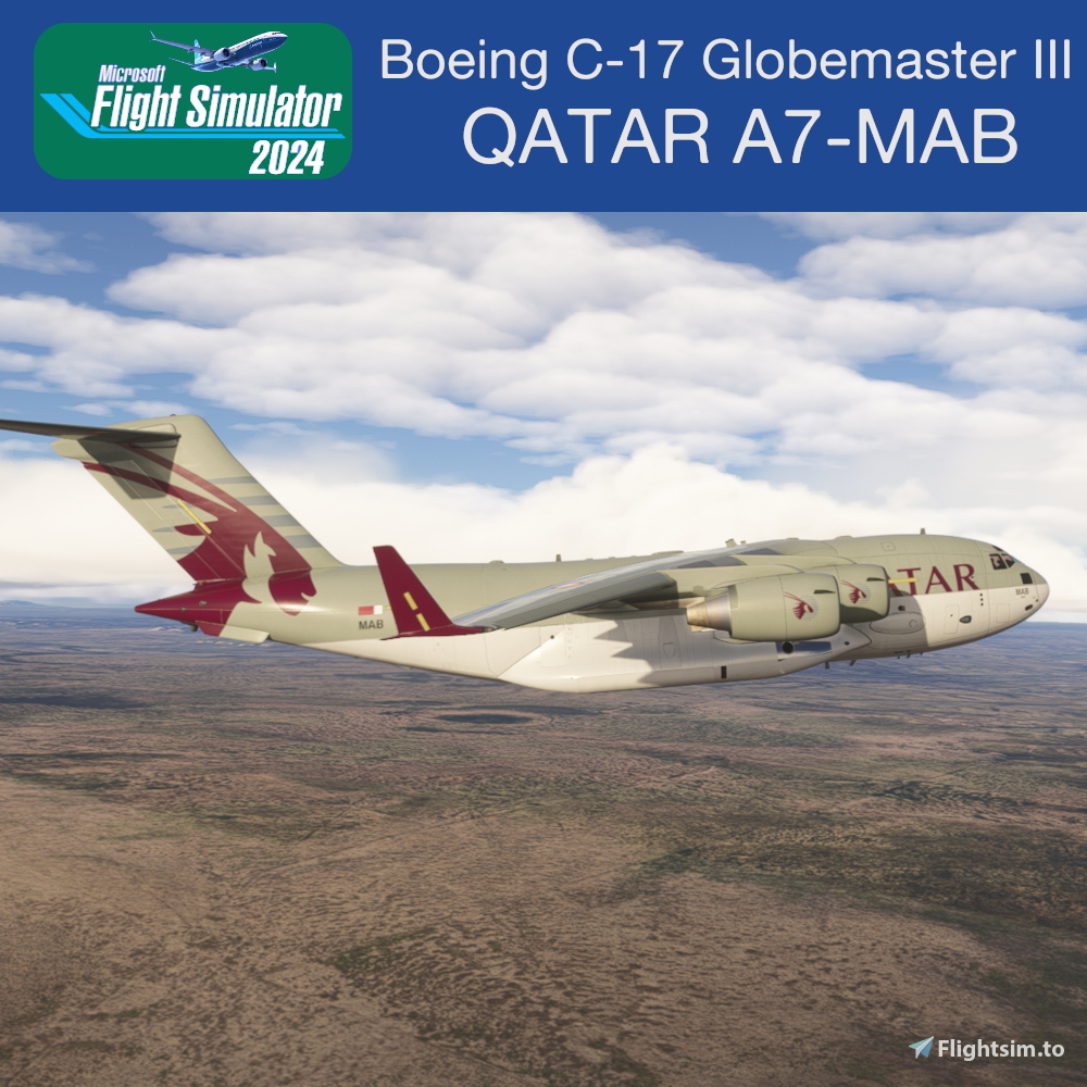 Miltech Boeing Globemaster III QATAR A7-MAB for Microsoft Flight ...