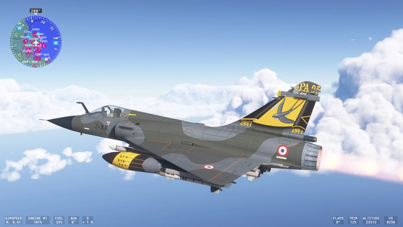Miltech m2k Mirage 2000D Couteau Delta 2017 for Microsoft Flight ...