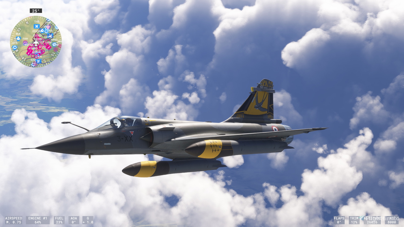 Miltech m2k Mirage 2000D Couteau Delta 2017 for Microsoft Flight ...