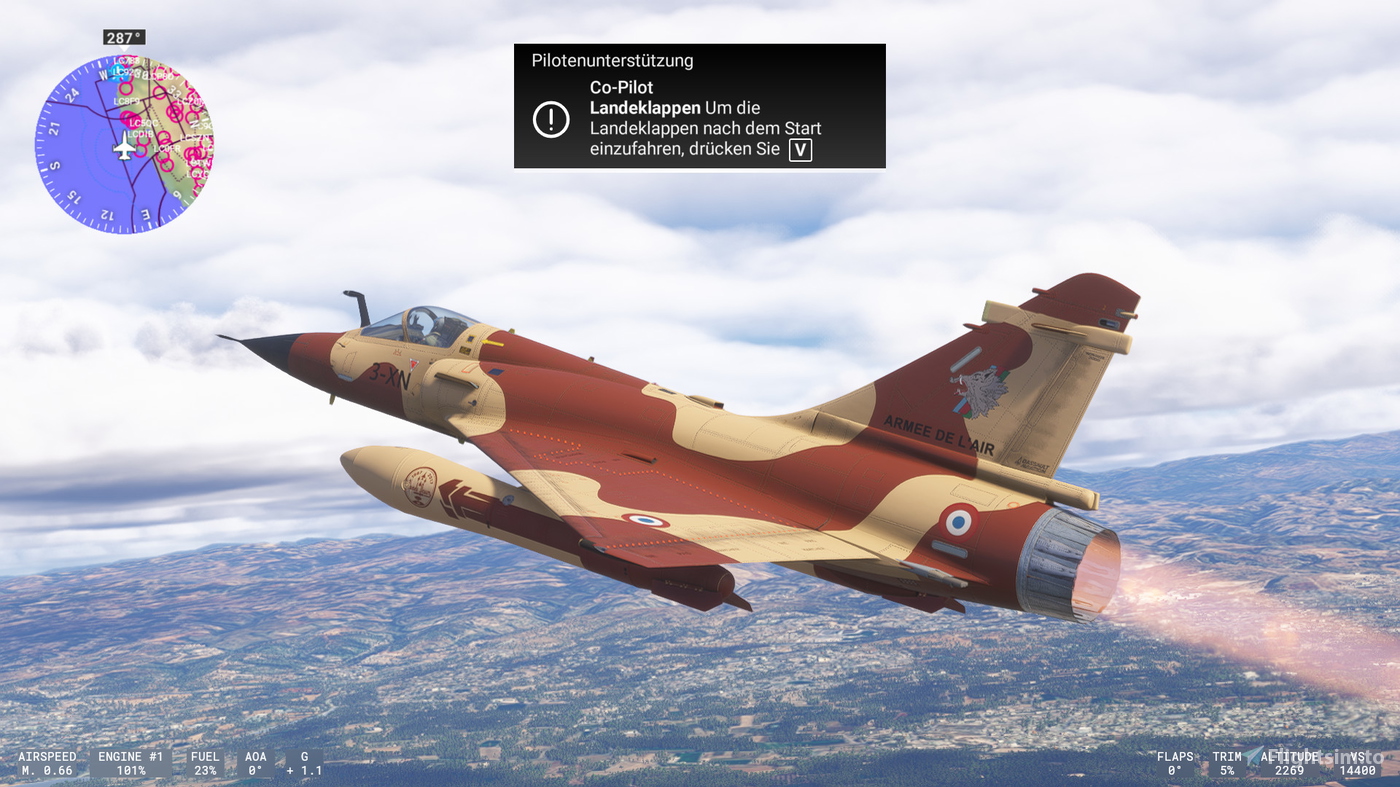 Miltech m2k Mirage 2000D E3/3 Ardennes Desert for Microsoft Flight ...