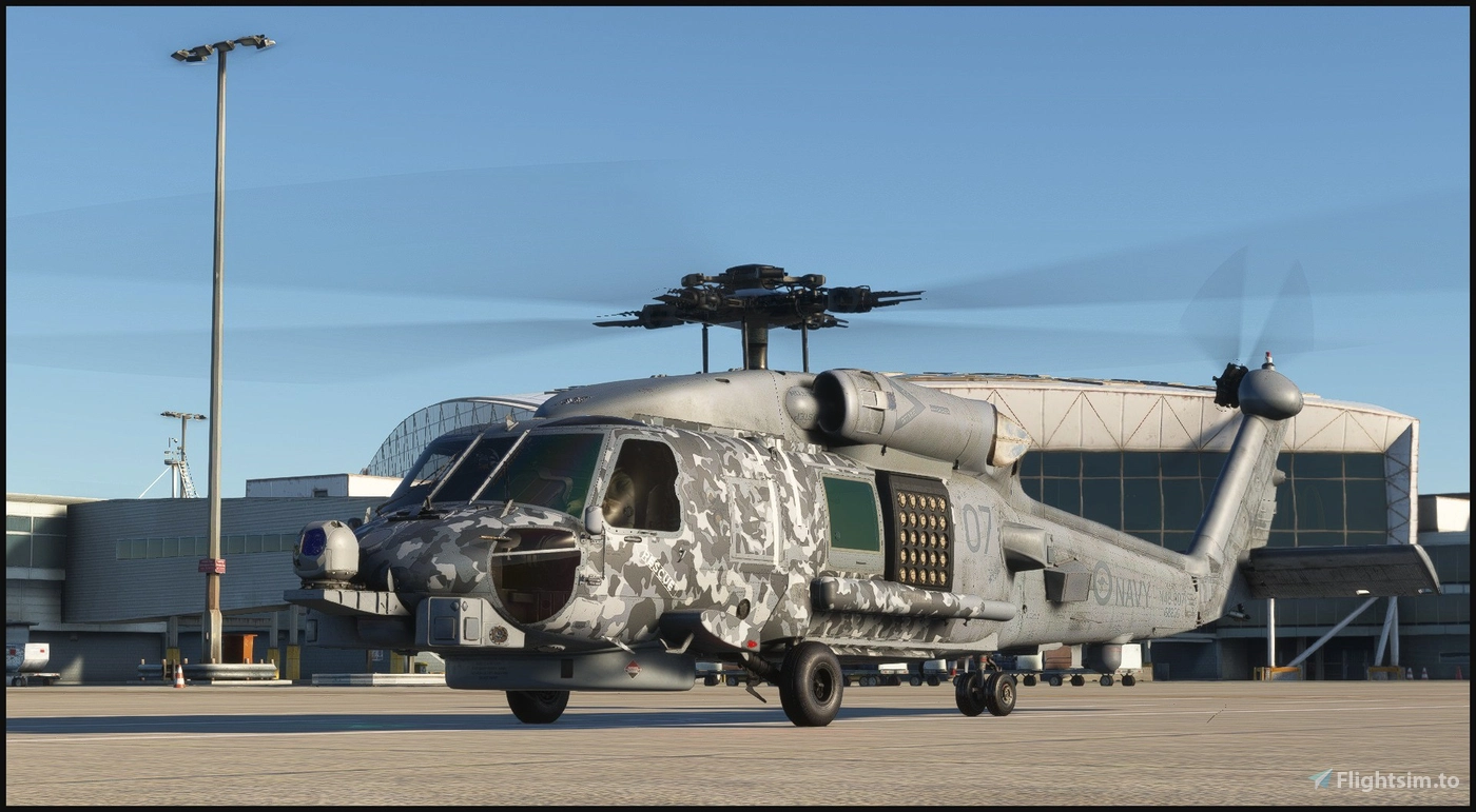 (Miltech Simulation MH-60) MH-60R Seahawk Royal Australian Navy "007" のために Microsoft Flight ...