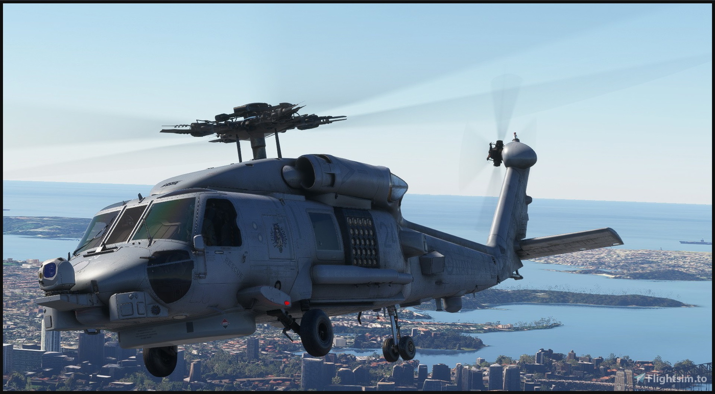 (Miltech Simulation MH-60) MH-60R Seahawk Royal Australian Navy "Voodoo" N48-024 のために Microsoft ...