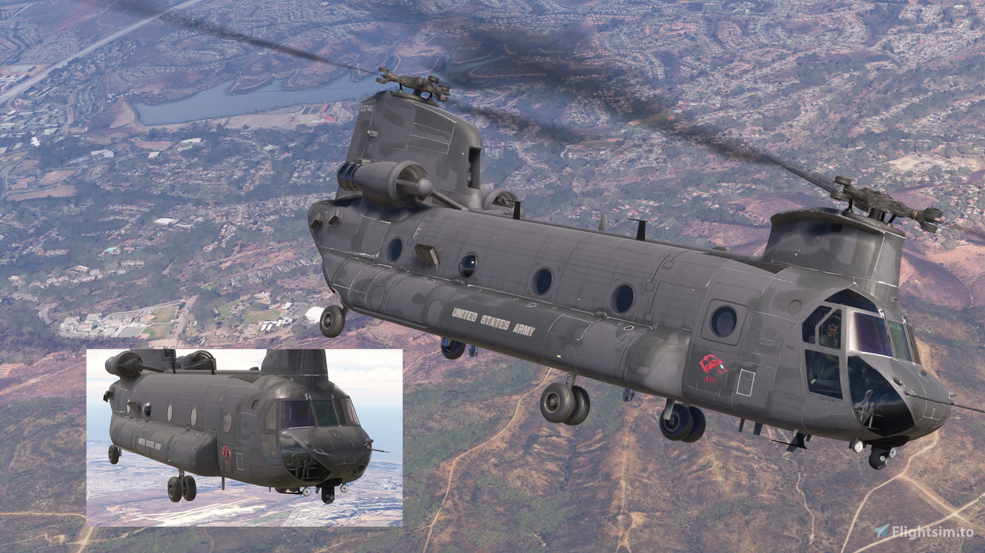 MiltechSimulations_CH47D_160th SOAR-Army-Black-03746 for Microsoft ...