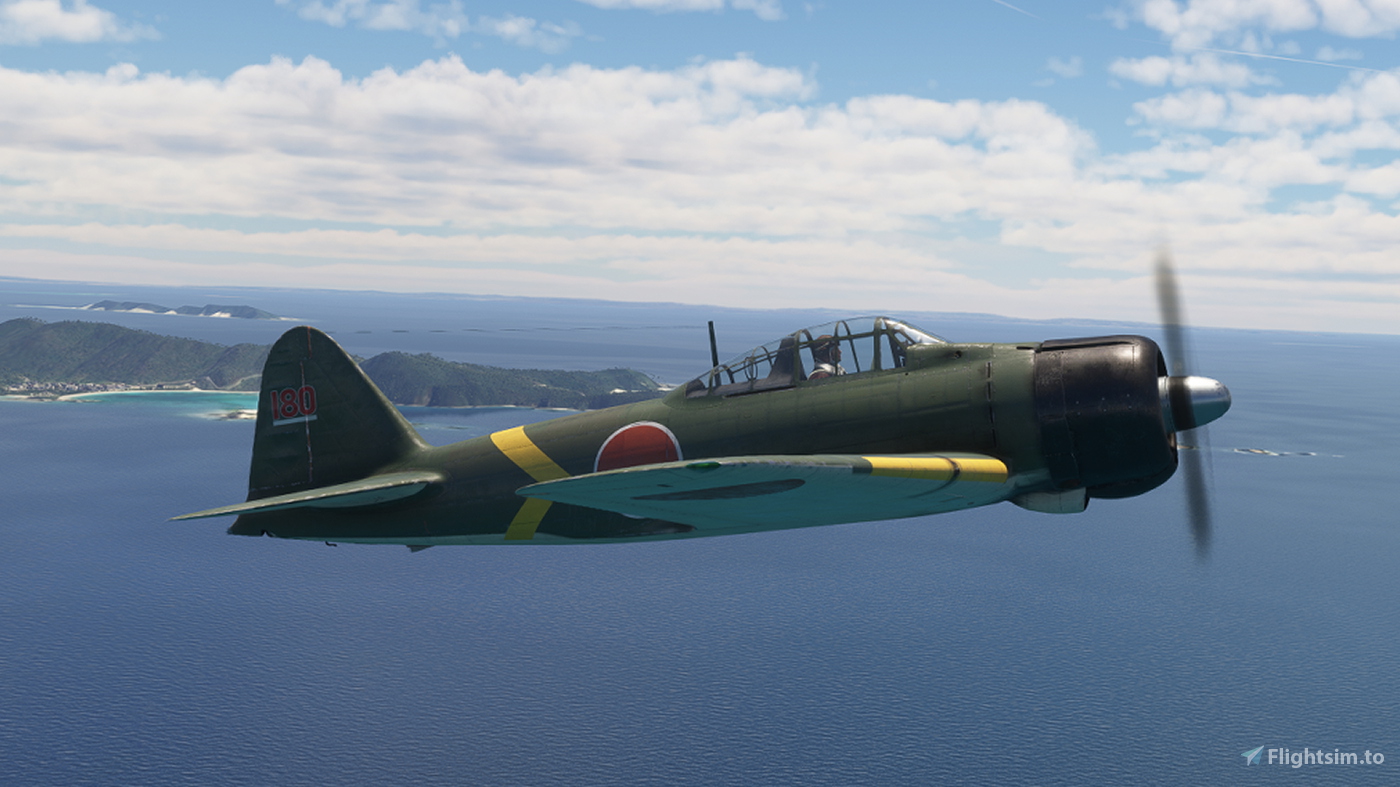 Mitsubishi Zero A6M-2 180 のために Microsoft Flight Simulator | MSFS