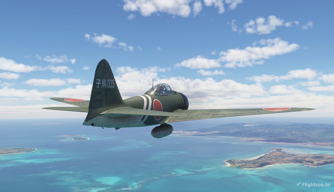 Mitsubishi Zero A6m-2 Pony 035 for Microsoft Flight Simulator | MSFS