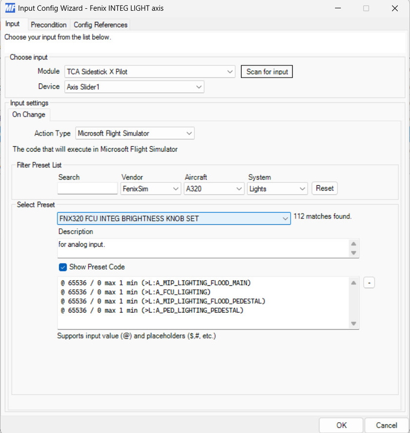 Mobiflight profile Fenix A319/A320/A321 TCA sidestick and quadrant ...