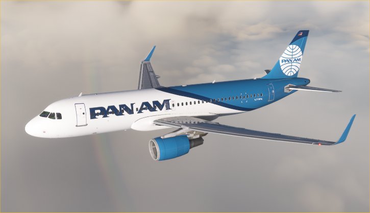 Modern Pan Am Livery for LVFR A320ceo - MSFS Add-on - Flightsim.to