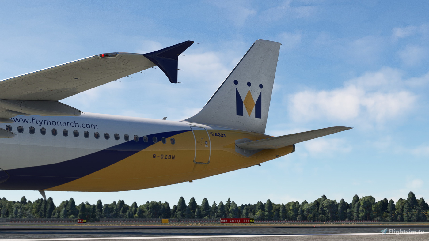 Monarch (2002 – 2009) Fenix A321 G-OZBN Cabin Included for Microsoft Flight Simulator | MSFS