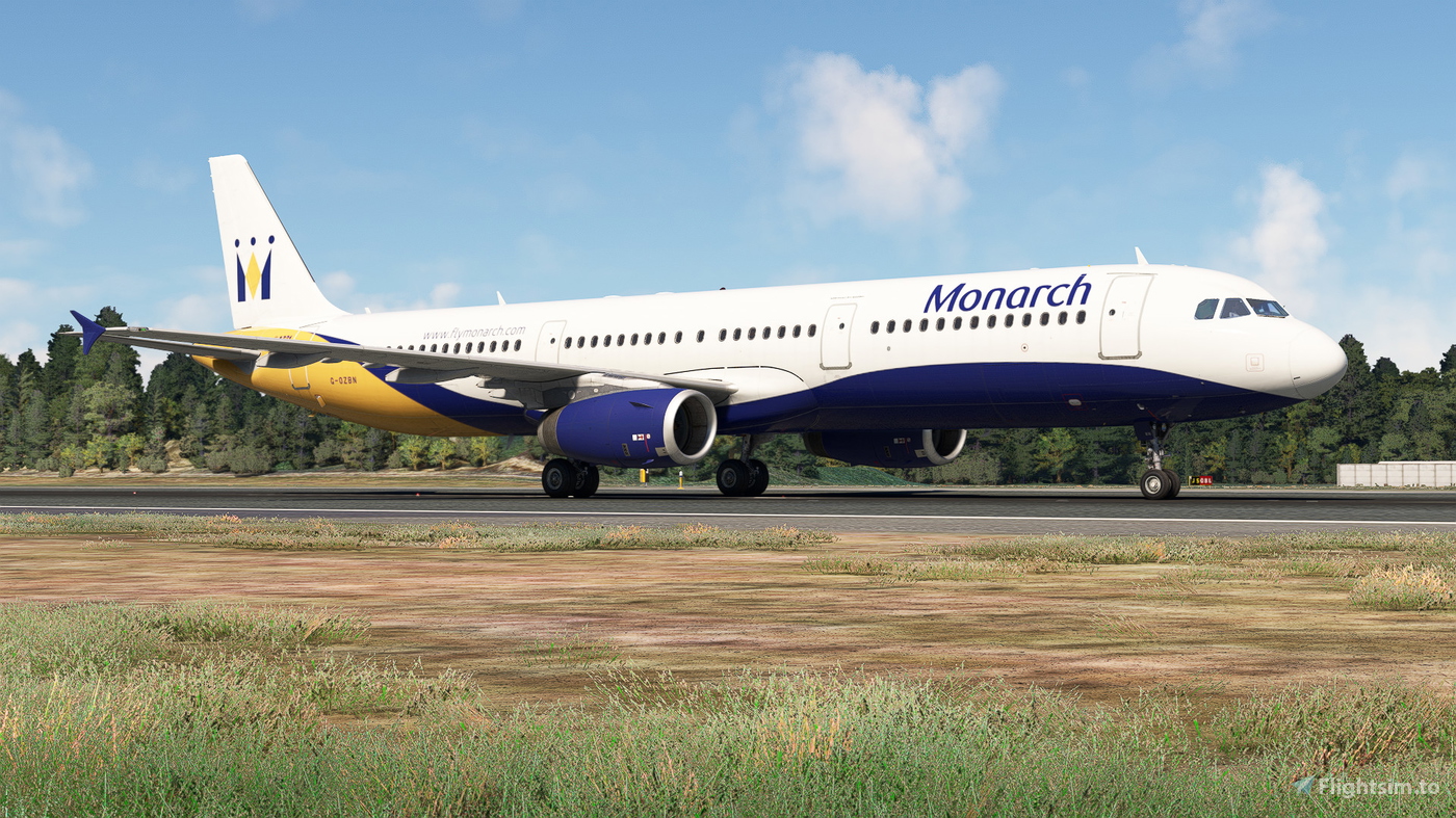Monarch (2002 – 2009) Fenix A321 G-OZBN Cabin Included for Microsoft Flight Simulator | MSFS