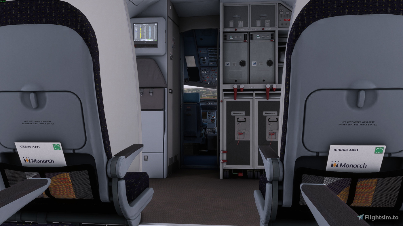 Monarch Airlines Spirit 'Blue Pixel' Hybrid G-OZBR | w/Cabin | 4K+8K | Fenix A321 for Microsoft ...