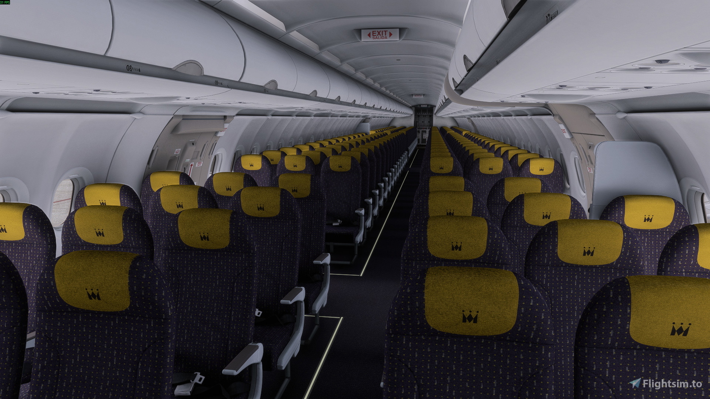 Monarch Airlines Spirit 'Blue Pixel' Hybrid G-OZBR | w/Cabin | 4K+8K | Fenix A321 for Microsoft ...