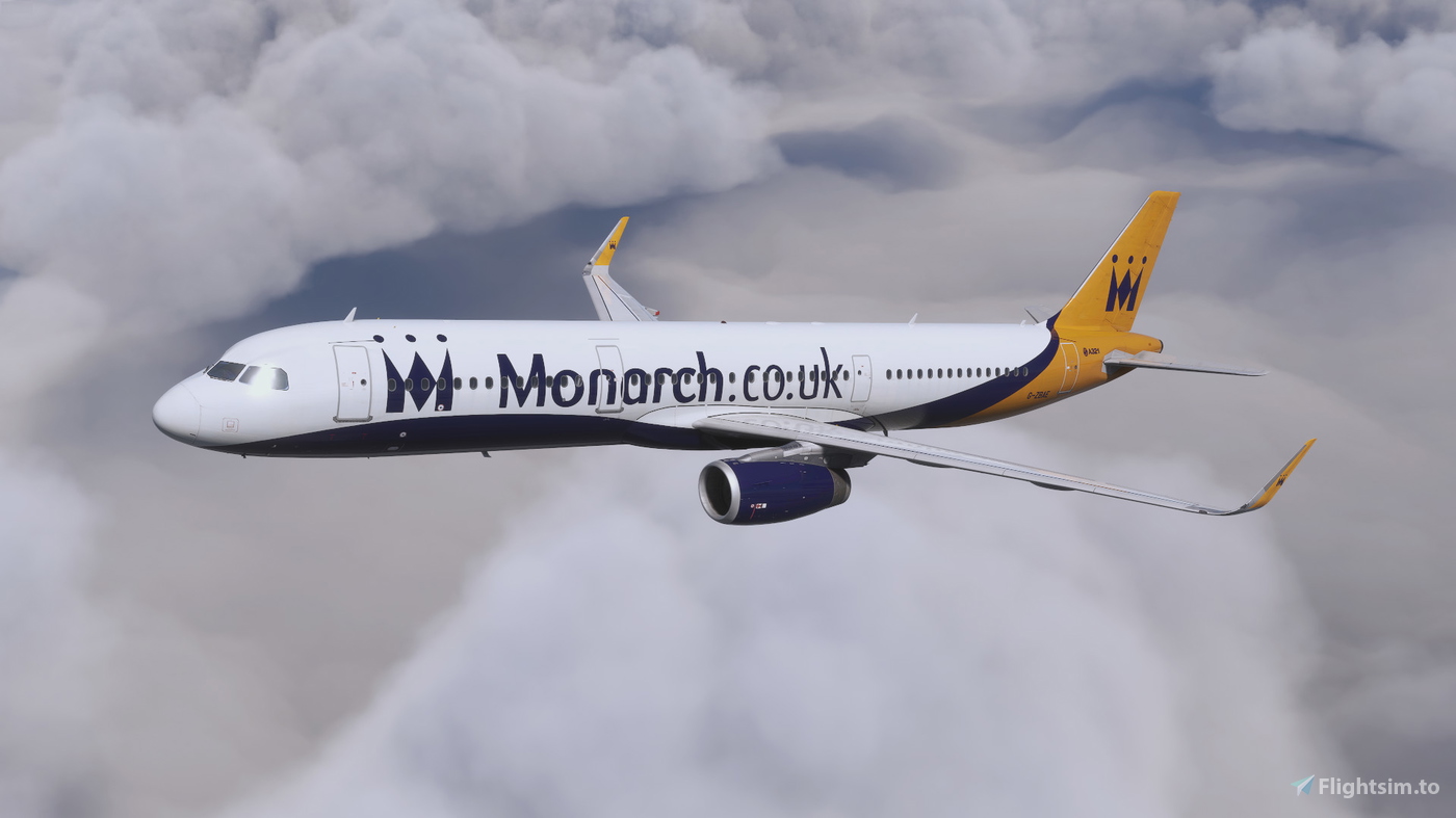 Monarch Airlines (Full Fleet Pack) 'Modern Webtitles' | w/Cabin | 4K+8K | Fenix A321 für ...