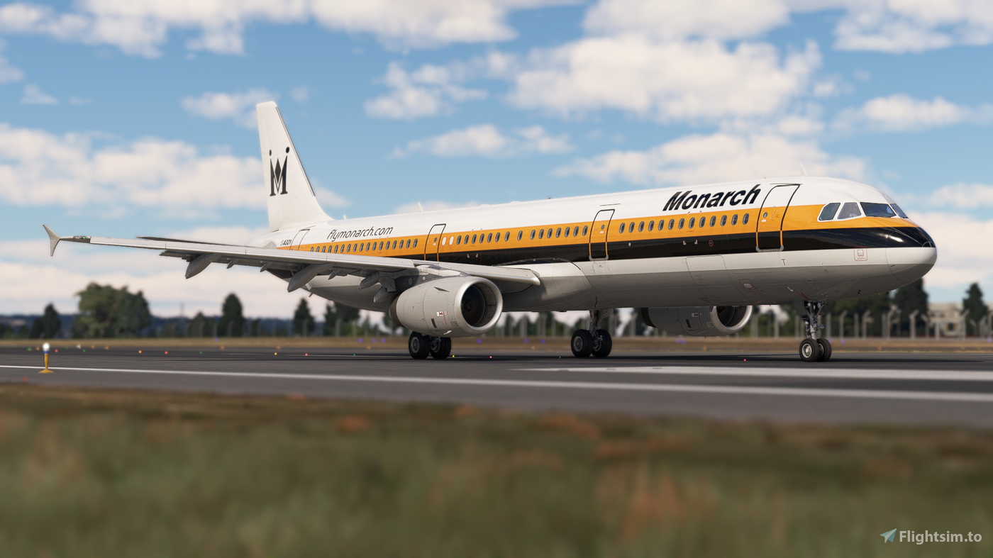 Monarch (Retro) Fenix A321 G-MARA CABIN INCLUDED para Microsoft Flight Simulator | MSFS