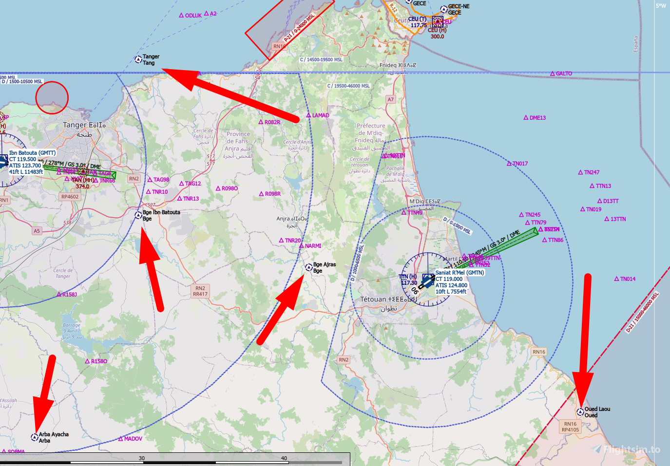 Morocco - VFR Points in csv format for Microsoft Flight Simulator | MSFS
