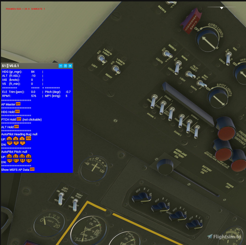 Mouse Interaction in the cockpit of FlightReplicas "DC-4_Skymaster FSX ...