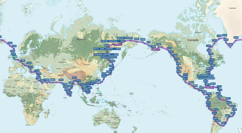 MSFS 2020/24 World Tour Map for Microsoft Flight Simulator | MSFS