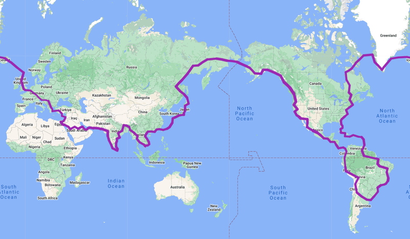 MSFS 2020/24 World Tour Map for Microsoft Flight Simulator | MSFS