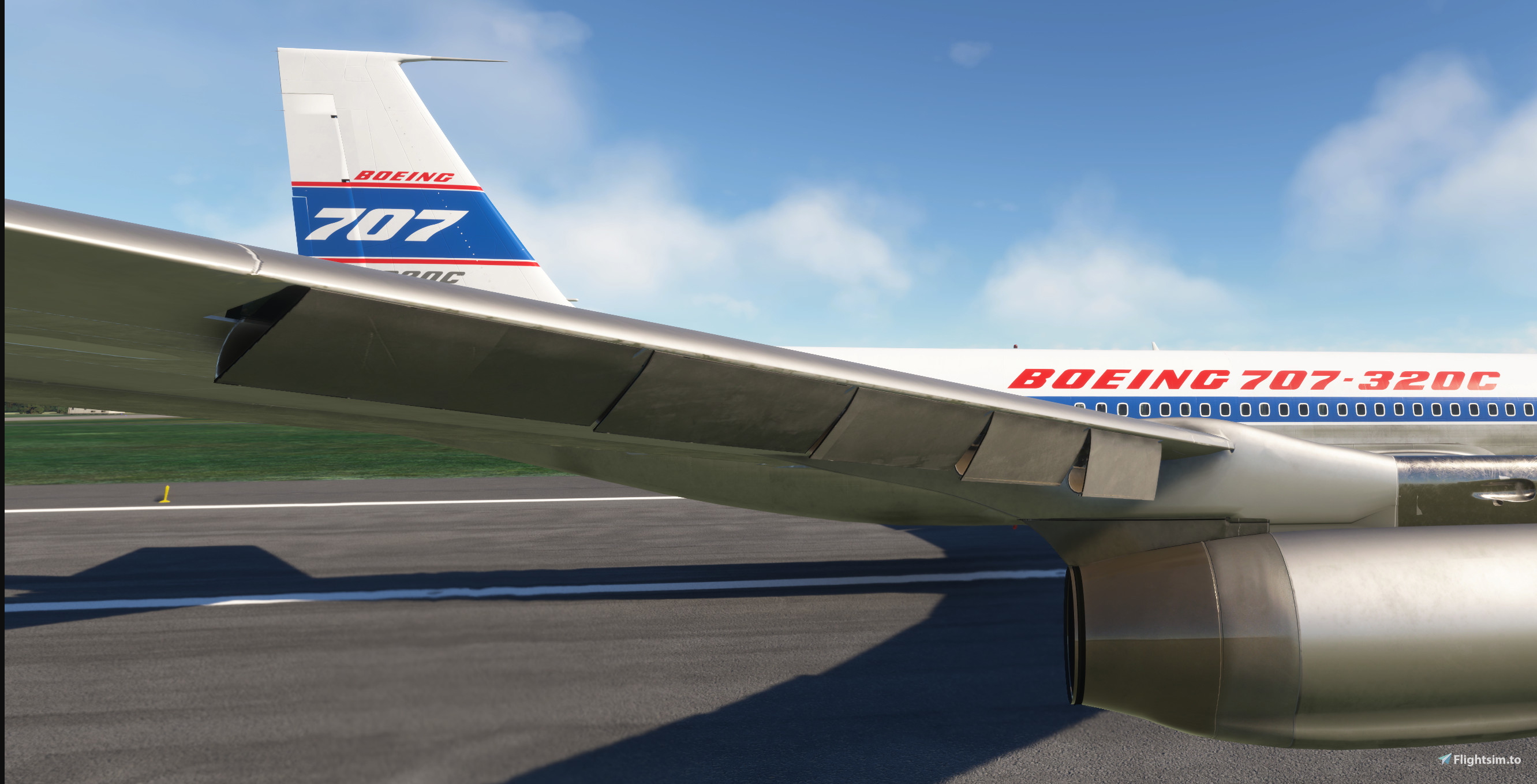FS2020 and FS2024 Boeing 707-320C leading edge flaps blue lights ...
